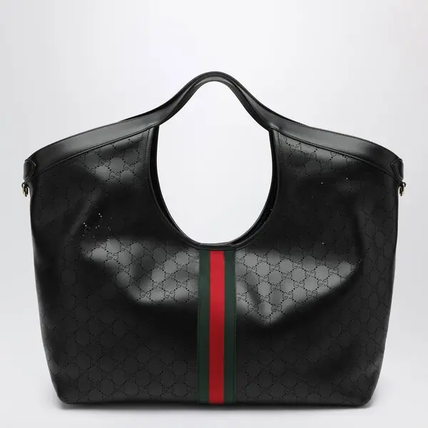 Gucci Giglio Large Perforated Leather Tote Bag