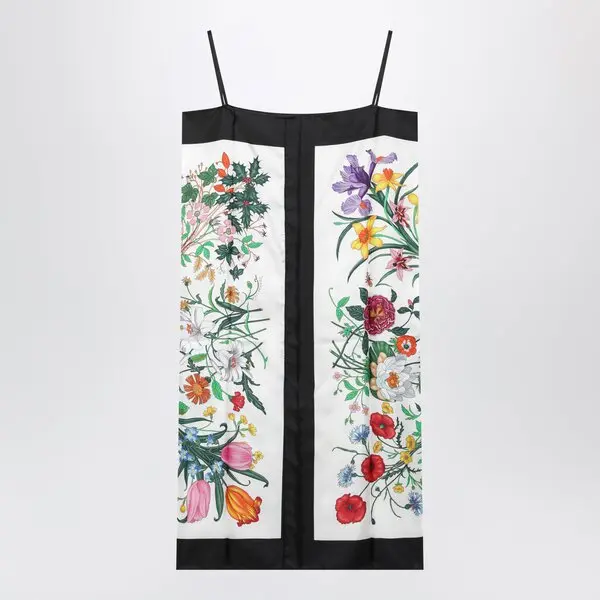 Gucci Flora Printed Silk Twill Dress - Multicolor