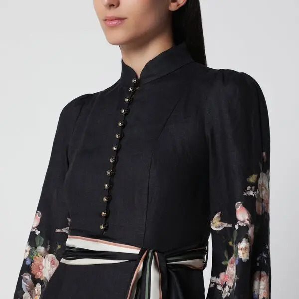 Zimmermann Valiant Printed Linen Midi Dress