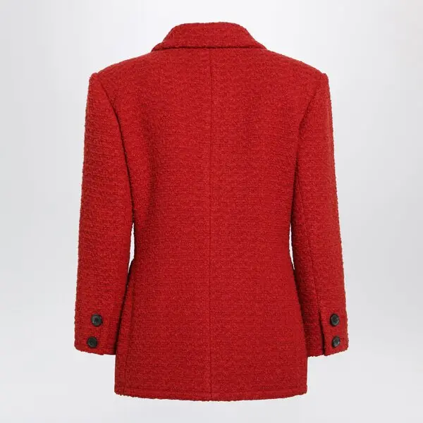 Saint Laurent Roux Tweed Jacket In Virgin Wool