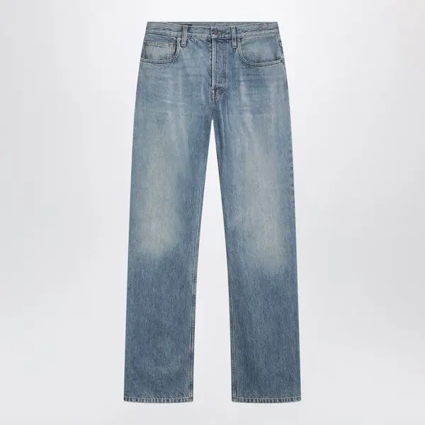Gucci Cotton Denim Trousers With Soft Coating - Blue