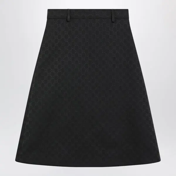 Gucci Gg Cotton Blend Midi Skirt