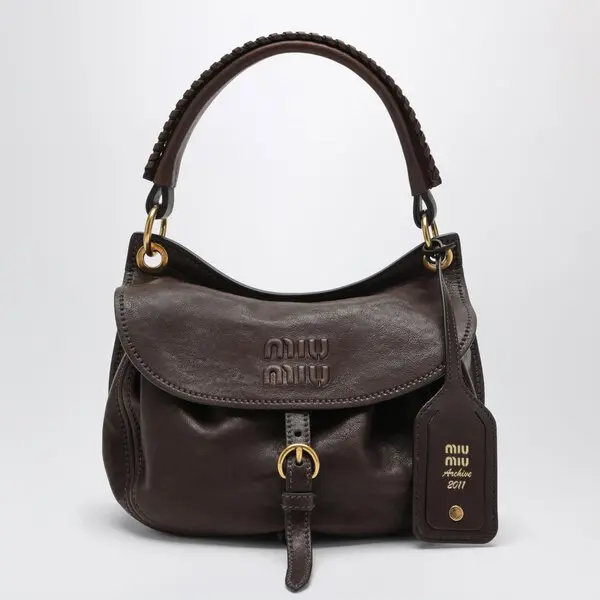 Miu Miu Rendez-vous Radica Lambskin Bag - Brown