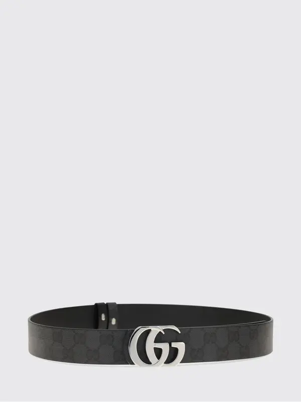 Gucci Gg Marmont Reversible Monogram Cotton Canvas Belt