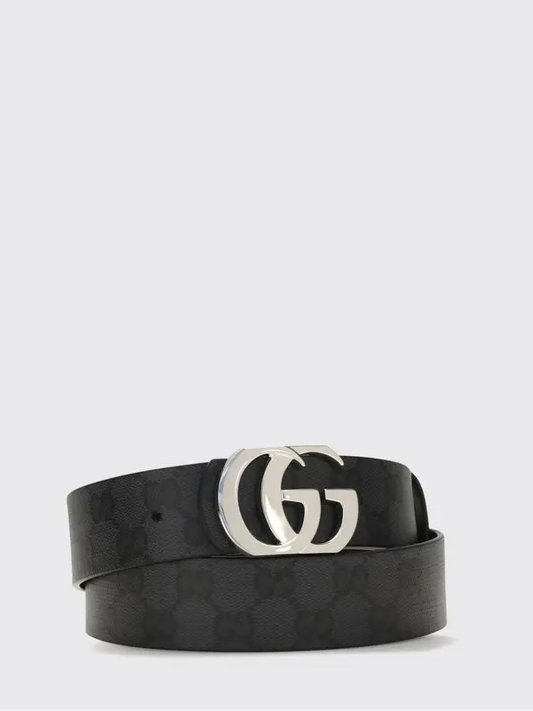 Gucci Gg Marmont Reversible Monogram Cotton Canvas Belt