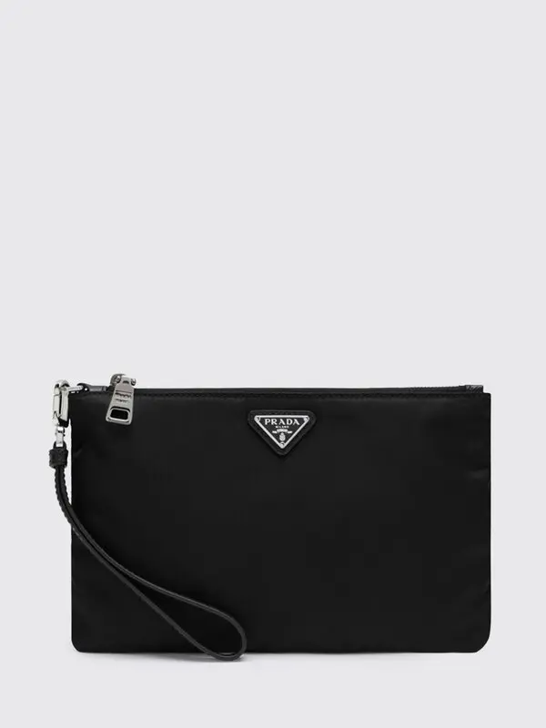 Prada Re-nylon And Saffiano Leather Pouch