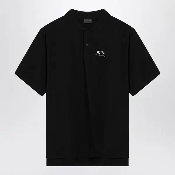 Balenciaga Laurel Classic Regular Polo Shirt - Black