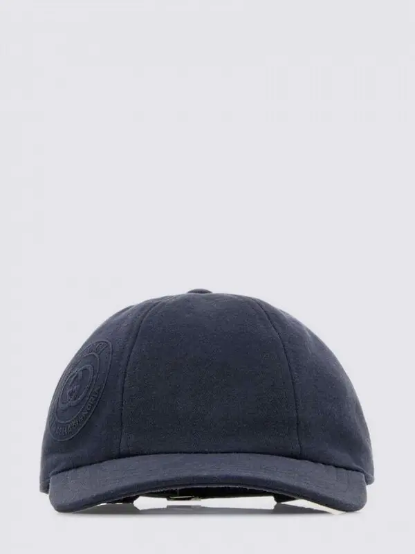 Gucci Cotton Twill Hat With Embroidered Logo - Blue