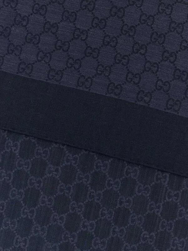 Gucci Jacquard Gg Wool And Silk-blend Scarf