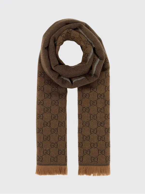 Gucci Double-faced Jacquard Gg Wool Scarf
