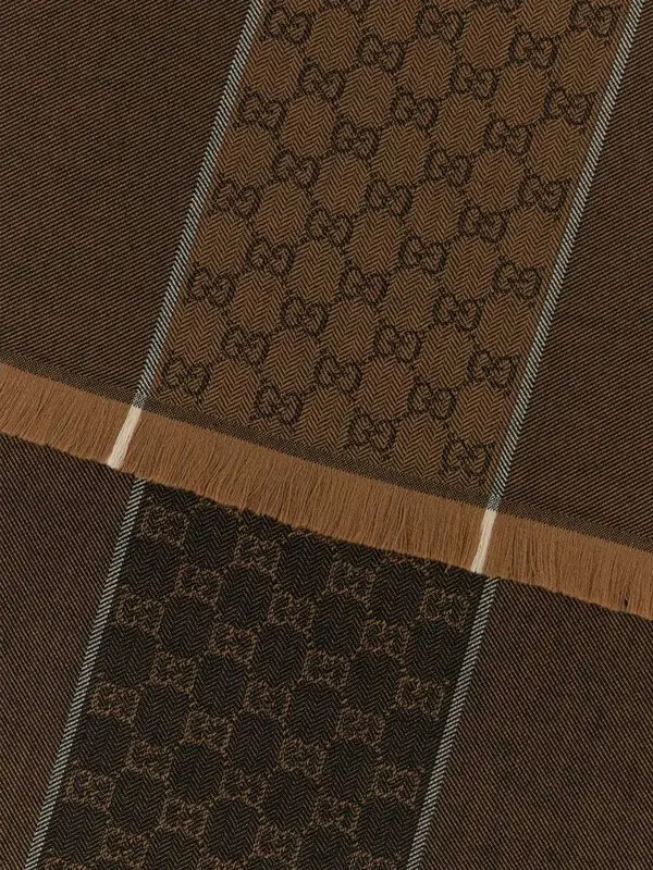 Gucci Double-faced Jacquard Gg Wool Scarf