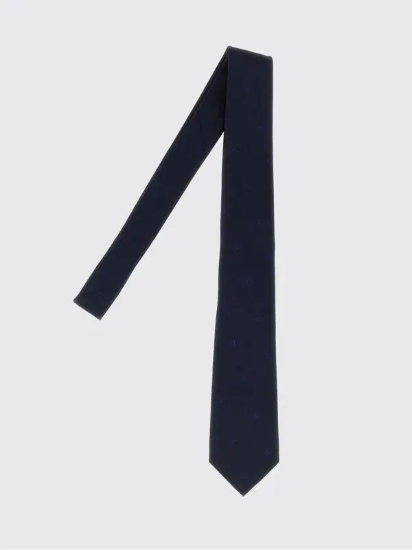 Gucci Gg Monogram Silk Neck Tie - Blue