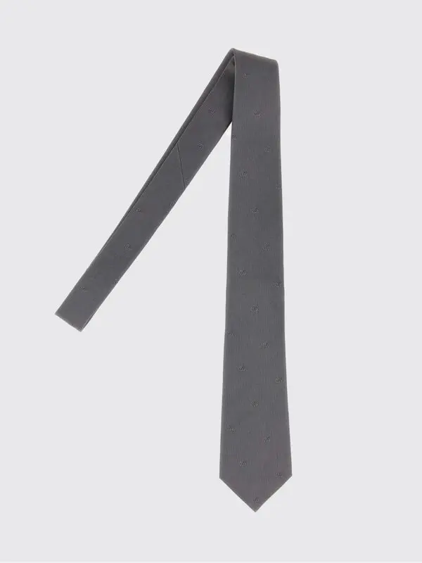 Gucci Gg Monogram Silk Neck Tie - Gray