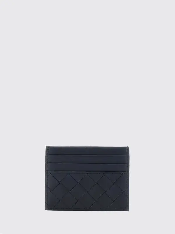 Bottega Veneta Woven Calfskin Flat Card Holder