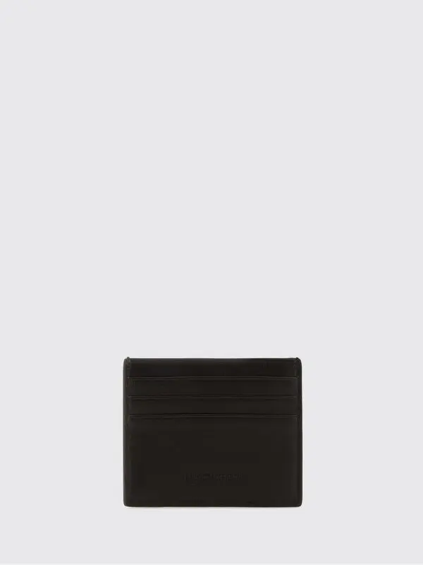 Bottega Veneta Flat Woven Calfskin Card Holder With Four Slots - Silver