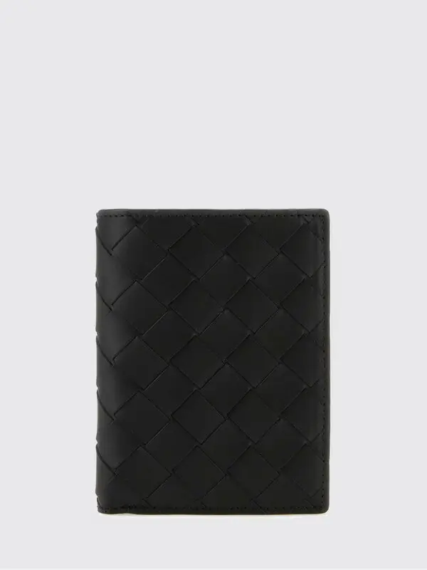 Bottega Veneta Intrecciato Woven Calfskin Leather Bifold Wallet - Black