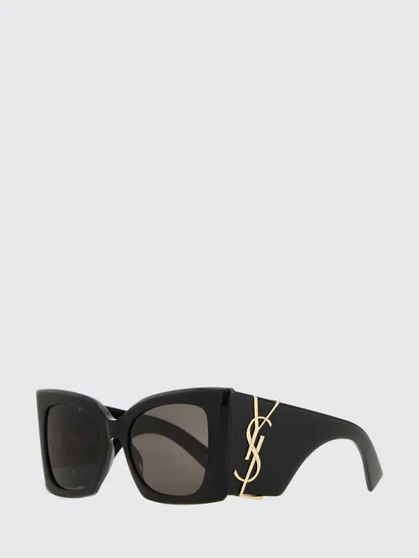 Saint Laurent Cat Eye Acetate Sunglasses With Monogram - Black