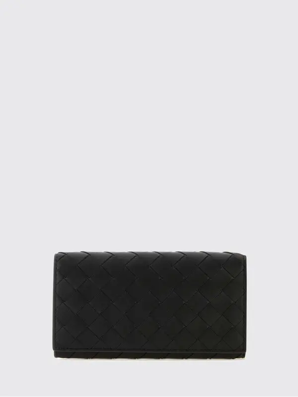Bottega Veneta Intrecciato Woven Calfskin Leather Bifold Wallet - Black