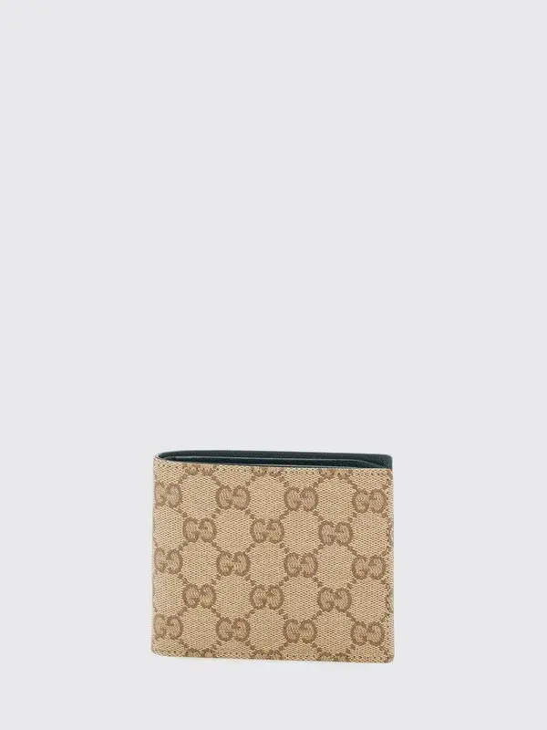 Gucci Gg Supreme Fabric Bifold Wallet With Leather Interior