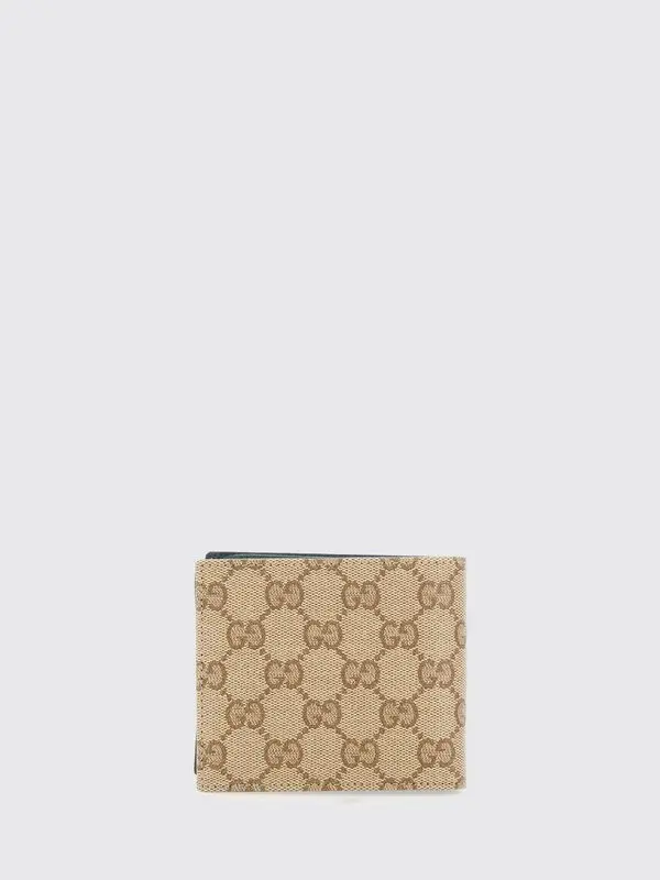 Gucci Gg Supreme Fabric Bifold Wallet With Leather Interior