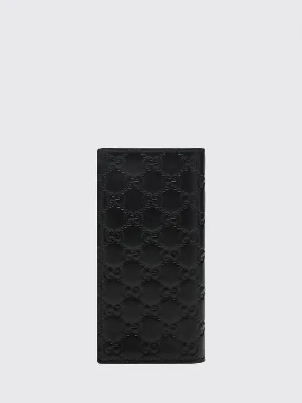 Gucci Gg Emblem Wallet In Embossed Leather