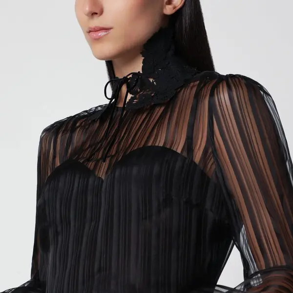 Zimmermann Valiant Silk Organza Mini Dress - Black