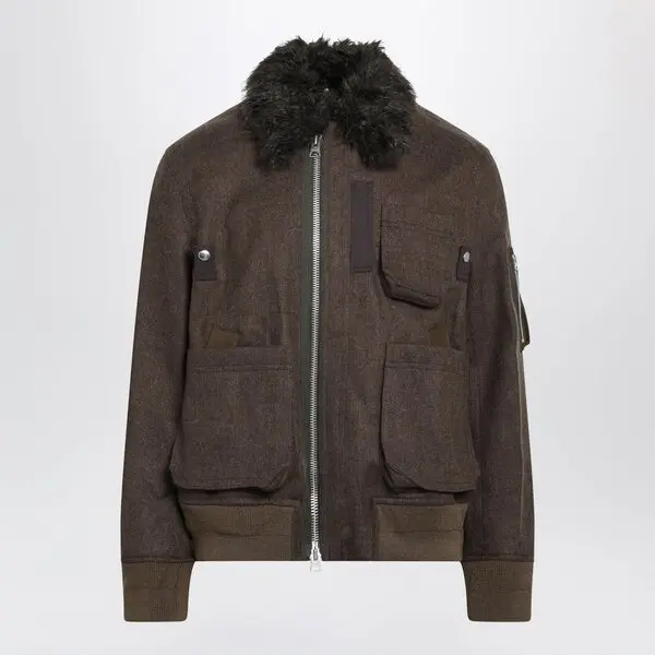 Sacai Melton Wool Blouson Jacket