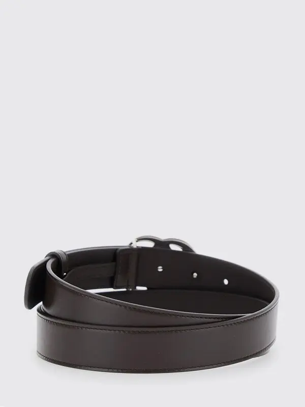 Gucci Leather Belt With Gg Monogram Buckle
