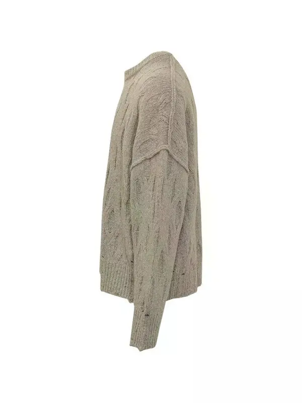 REPRESENT Distressed Cable-knit Sweater