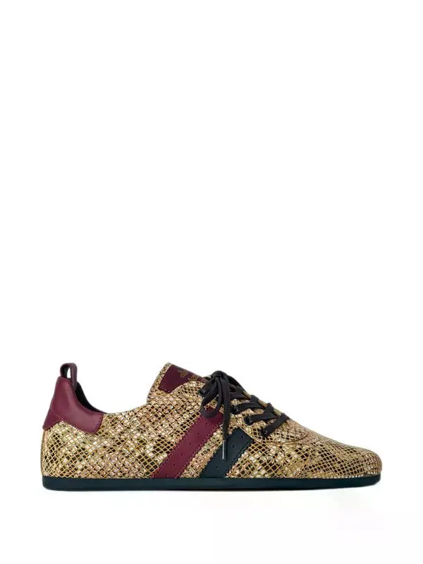 VIVIENNE WESTWOOD Drunken Snakeskin-effect Lace-up Sneakers