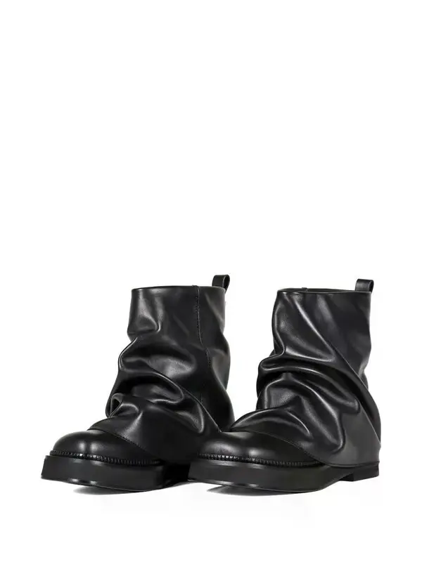 Attico Mini Robin Layered Combat Boots