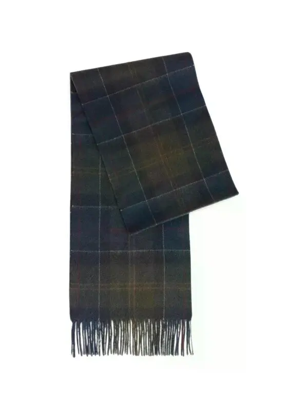 Barbour Tartan-check Fringed Scarf