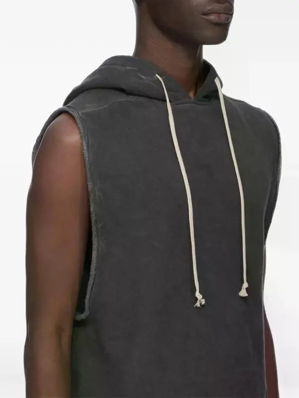 Rick Owens Sleeveless Raw-cut Hoodie