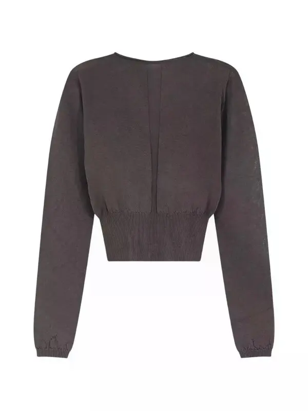 Rick Owens Cropped Ribbed-trim Sweater