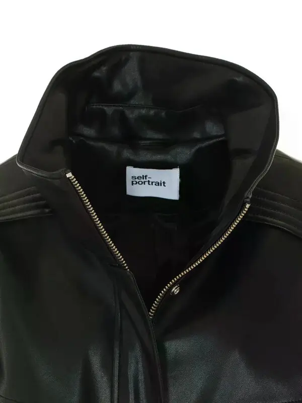 SELF-PORTRAIT Faux-leather Bomber Jacket