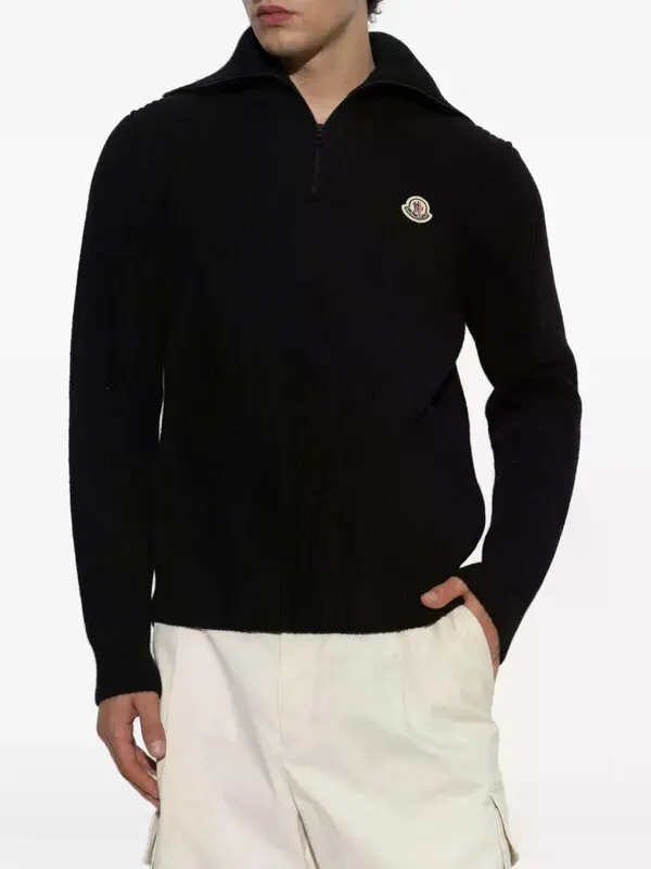 Moncler Ribbed-knit Logo-patch Sweater