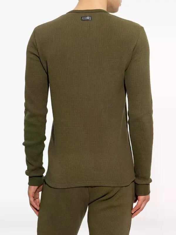 MAISON MARGIELA Waffle-knit Long-sleeved Top