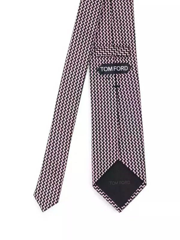 TOM FORD Chevron-pattern Silk Tie