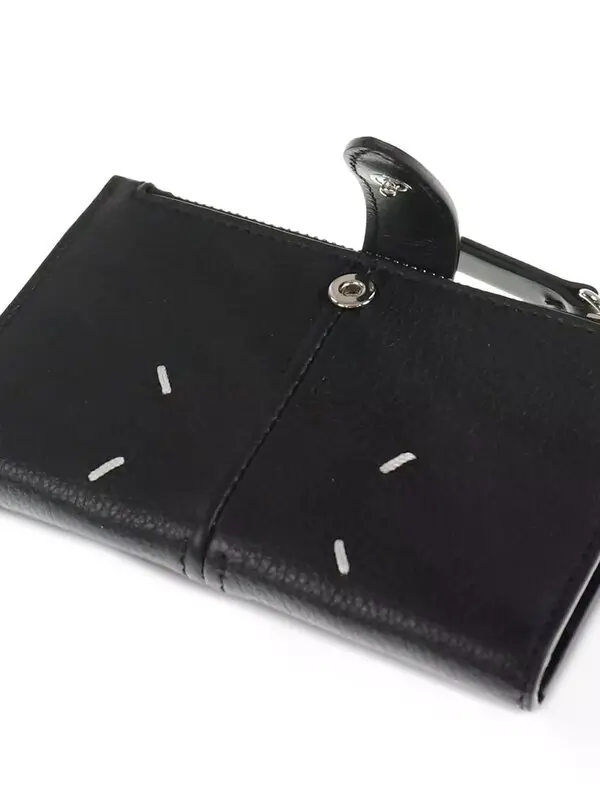 MAISON MARGIELA Leather Zip Cardholder - Black