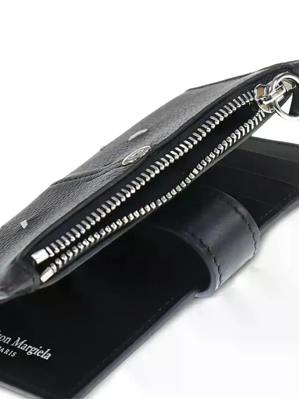 MAISON MARGIELA Leather Zip Cardholder - Black