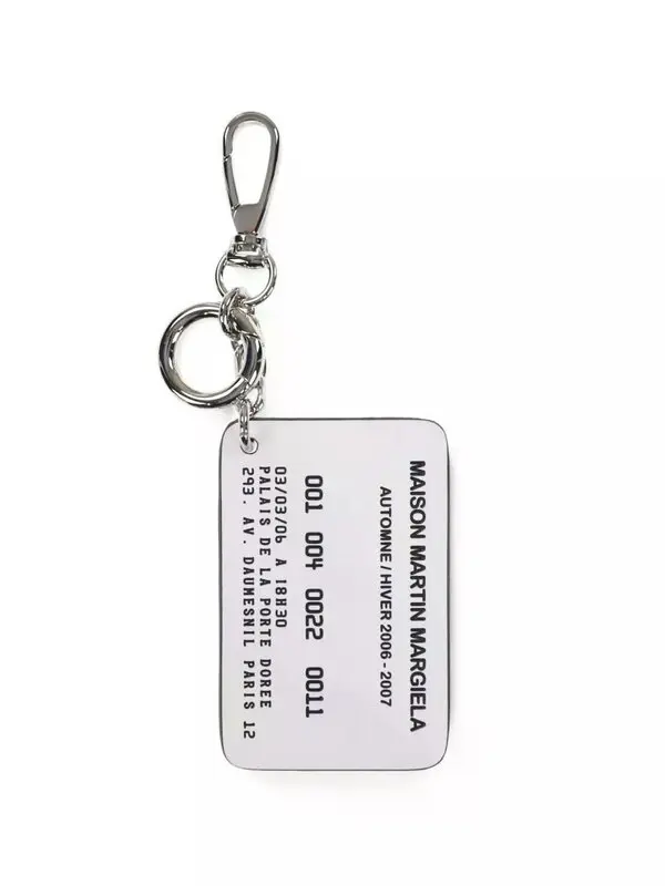 MAISON MARGIELA Cardholder Keychain - Silver