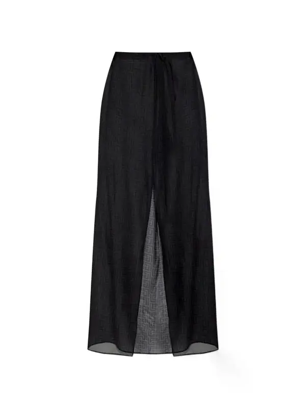Balmain Monogram Chiffon Beach Trousers