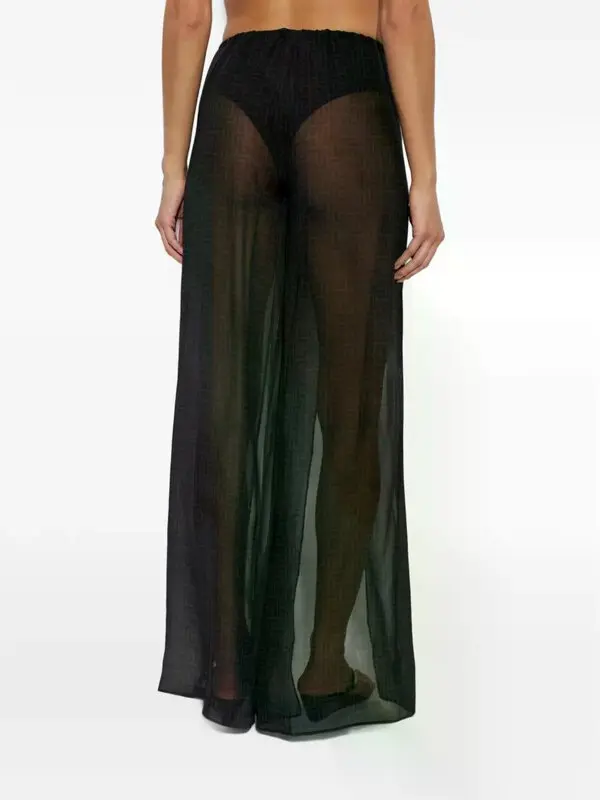 Balmain Monogram Chiffon Beach Trousers