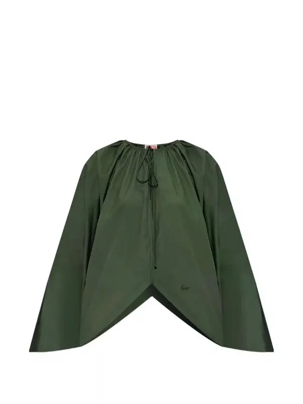 Kenzo Embroidered-logo Tie-neck Blouse