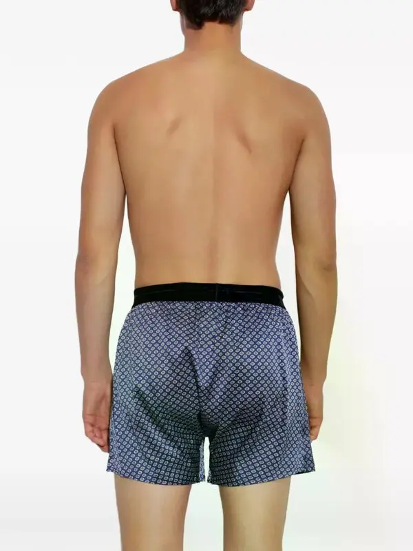 TOM FORD Geometric-print Boxer Shorts - Blue
