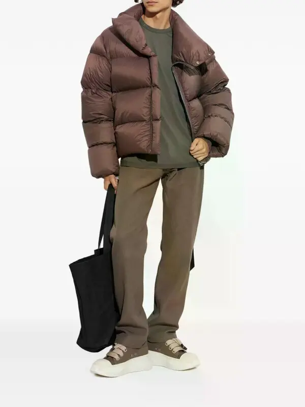 Rick Owens Quilted Stand-up Collar Down Jacket