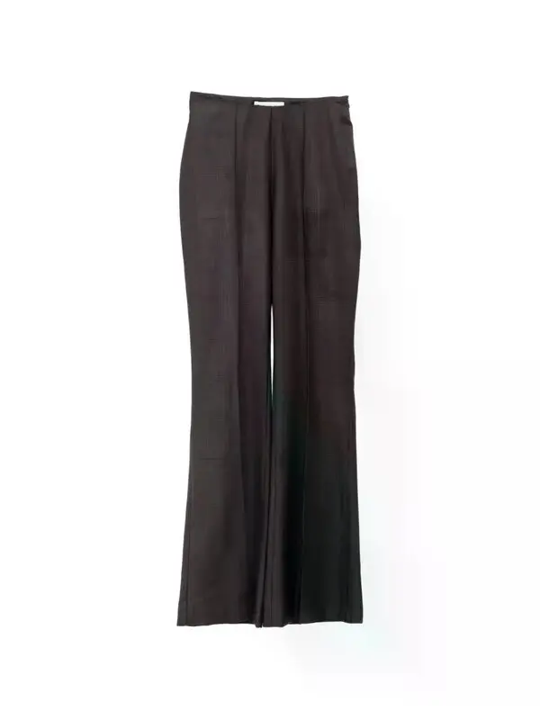 THE FRANKIE SHOP Glen-plaid Pleated Trousers - Brown