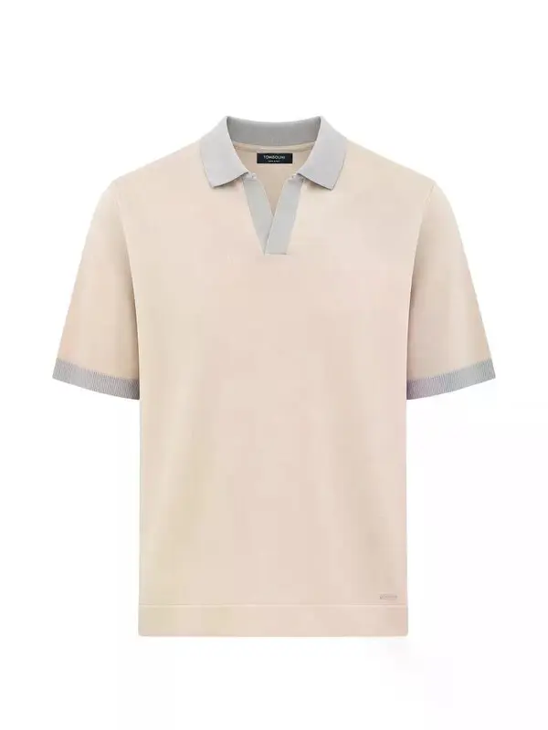 TOMBOLINI Two-tone Knitted T-shirt - Neutrals