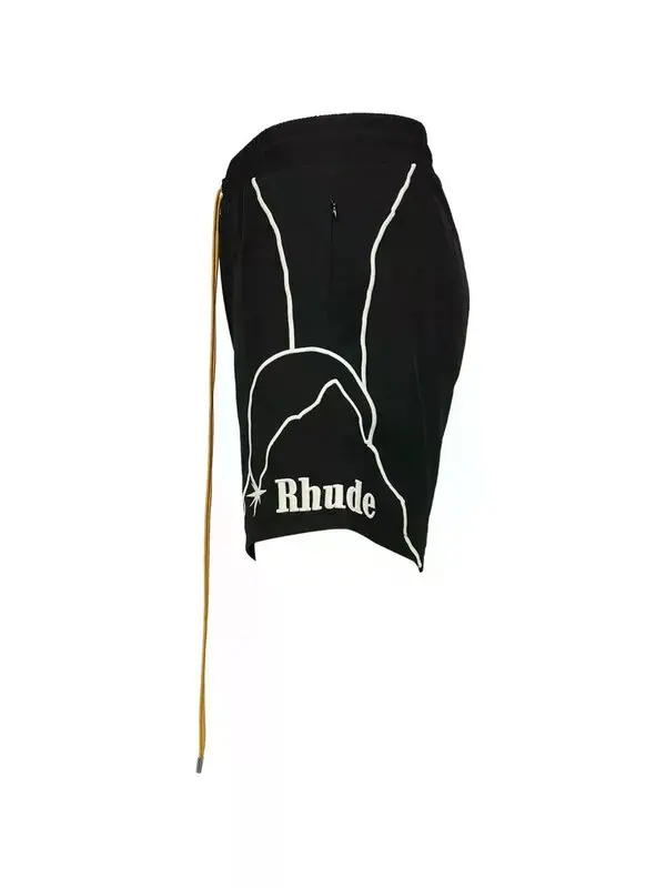 Rhude Moonlight Pista Embroidered Shorts