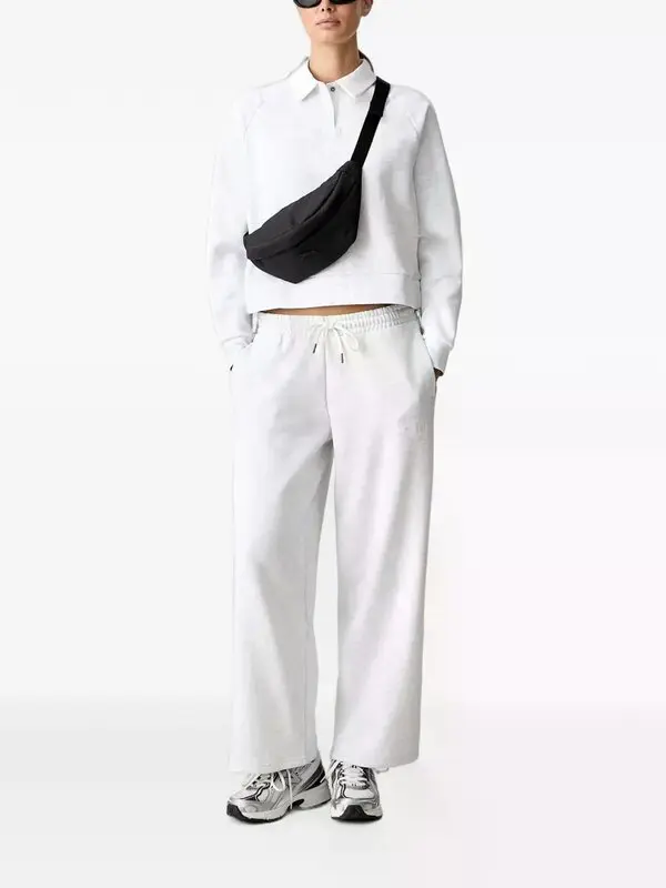 PUMA Logo-embroidered Polo-collar Sweater - White